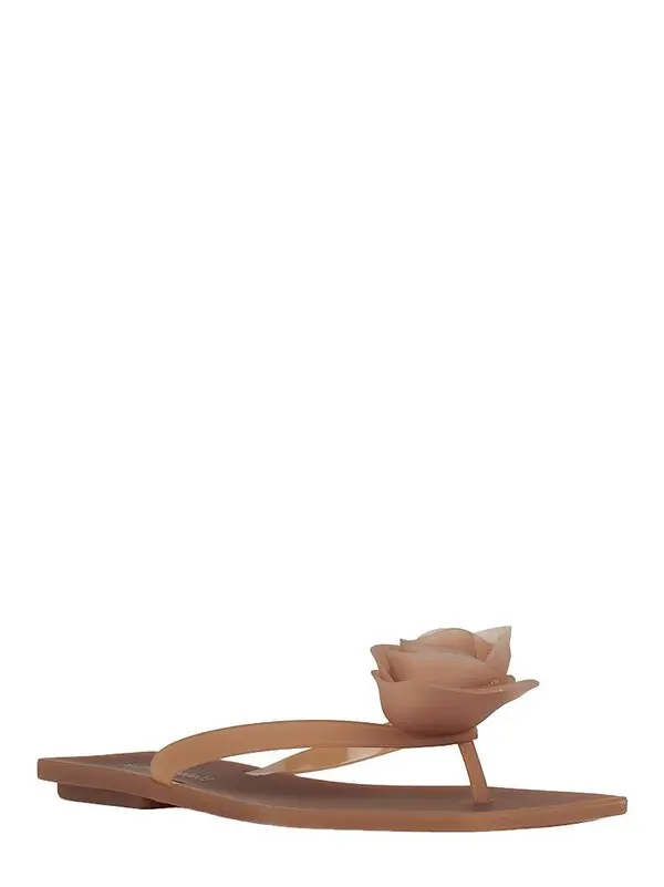Jeffrey Campbell Flower Jelly Thong Sandals - Natural Matte
