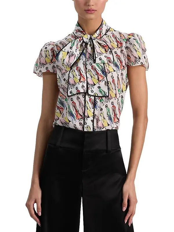 Alice + Olivia Jeannie Staceface Top - Luxe Stace
