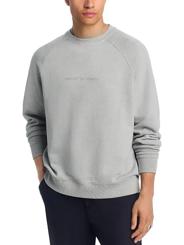 STAMPD Minimal Crewneck Logo Sweatshirt - Heather Grey