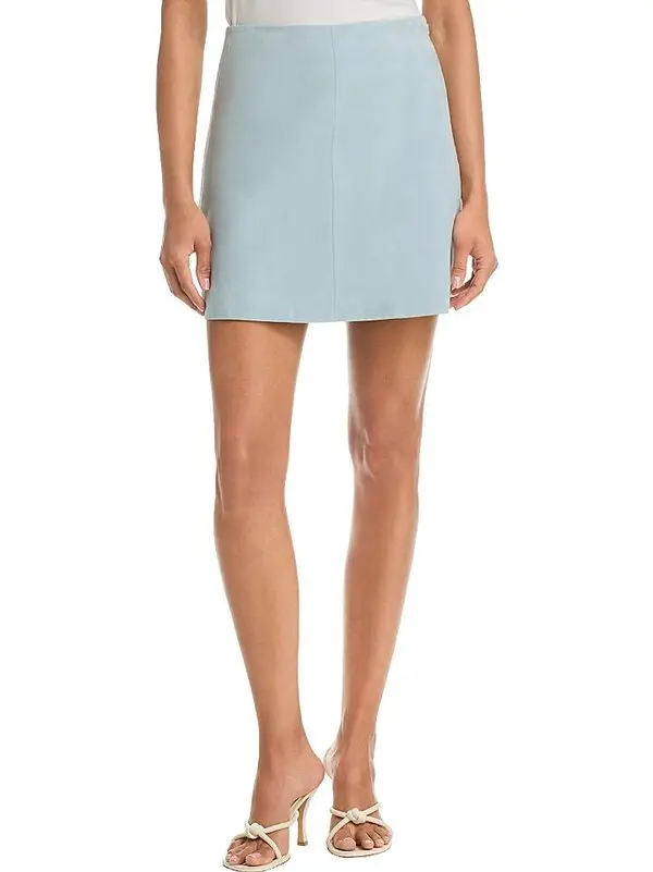 BY MALENE BIRGER Nola Suede Mini Skirt - Arona Blue