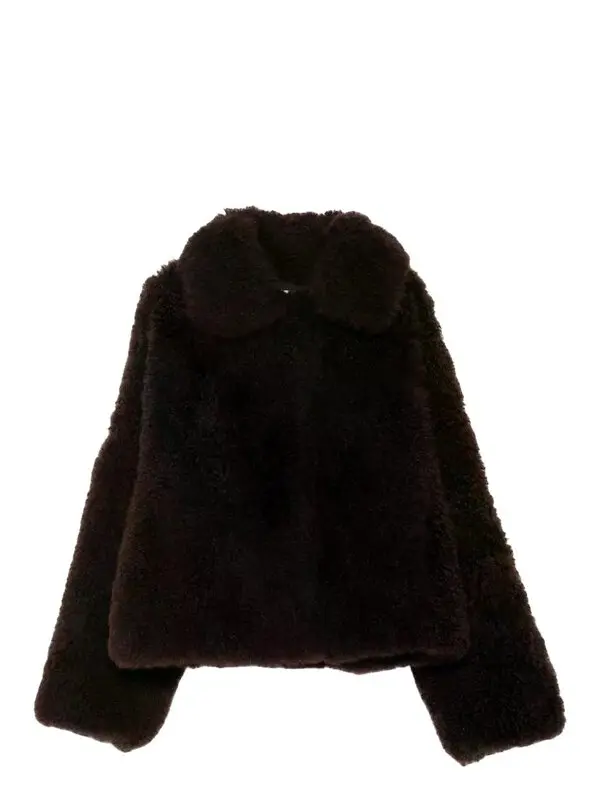 YVES SALOMON Shearling Jacket - Brown