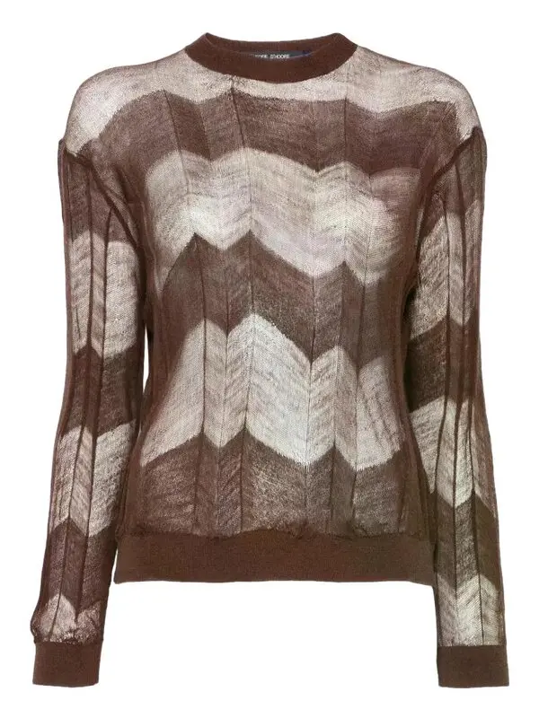 Sofie D'hoore Moraca Chevron Sweater - Brown