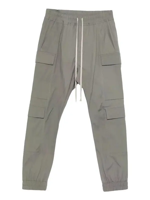 Rick Owens Mastodon Cargo-pockets Drawstring Trousers - Grey