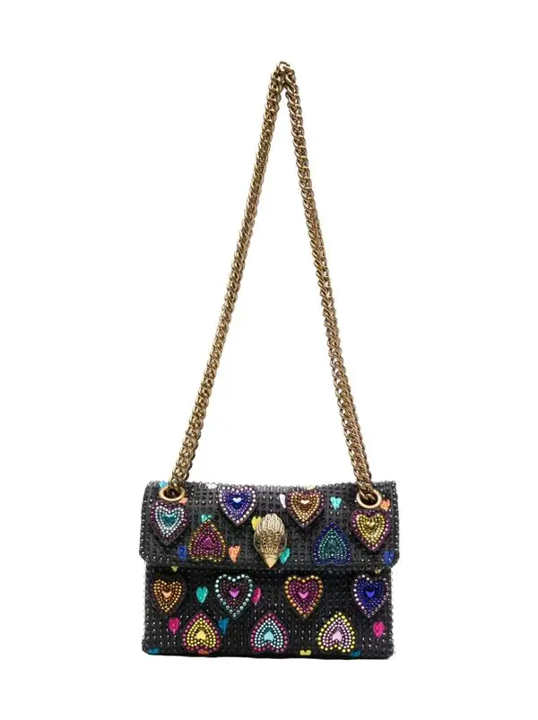 Kurt Geiger Mini Kensington Heart Embellished Shoulder Bag - Black