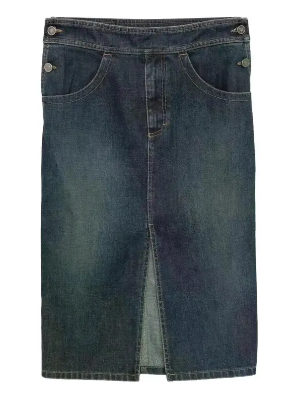 Gucci Pencil Denim Skirt - Blue