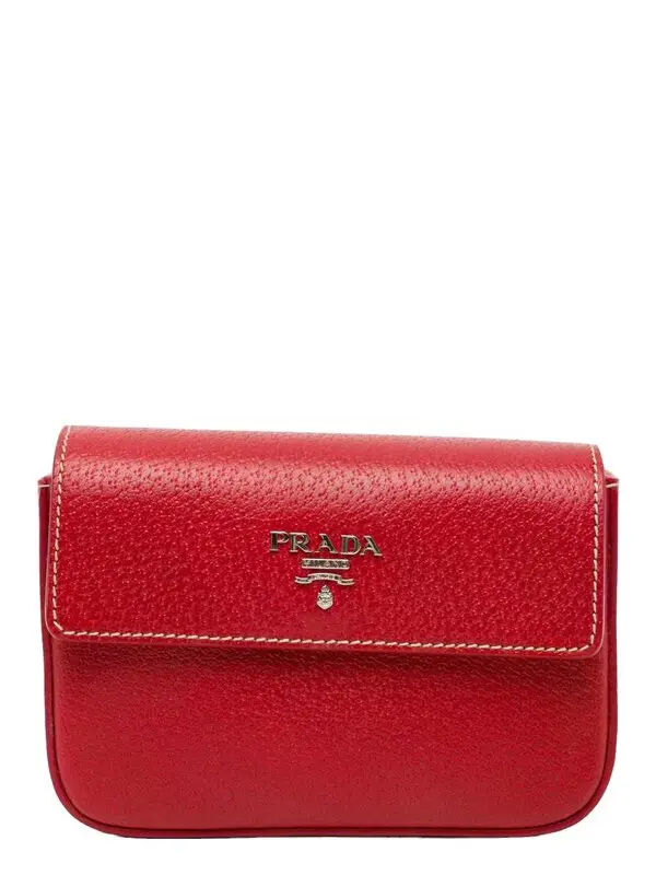 Prada Logo-printed T-shirt Cardholder - Red