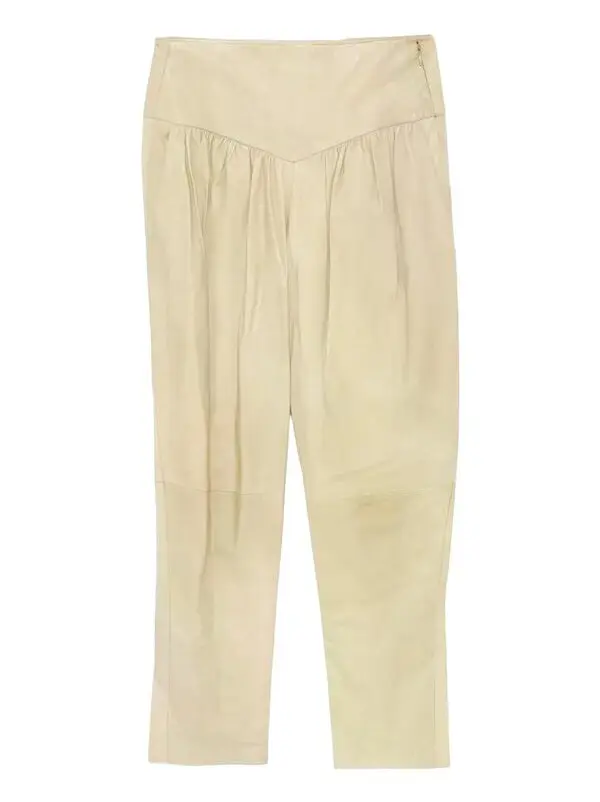 Chloé Leather Trousers - Neutrals