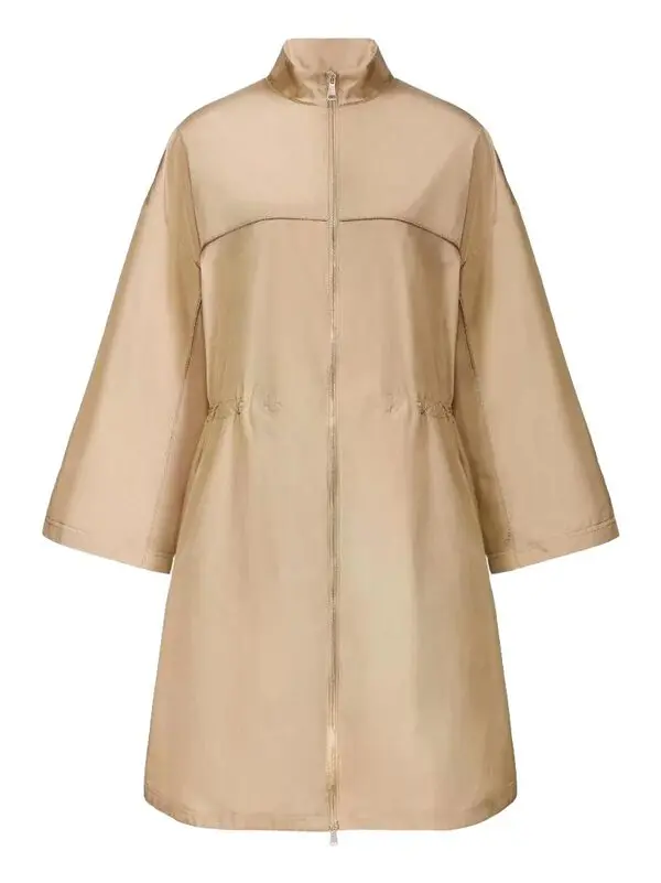 Fabiana Filippi Zip Flared Coat - Neutrals