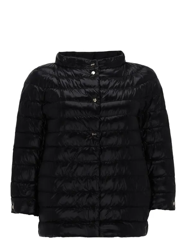 Herno Cropped Padded Down Jacket - Black