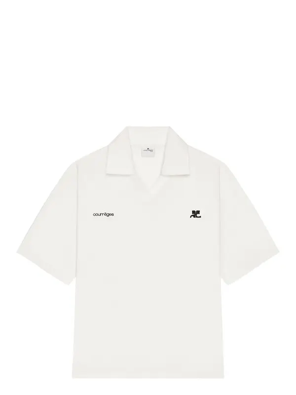 COURREGES Logo Polo - White