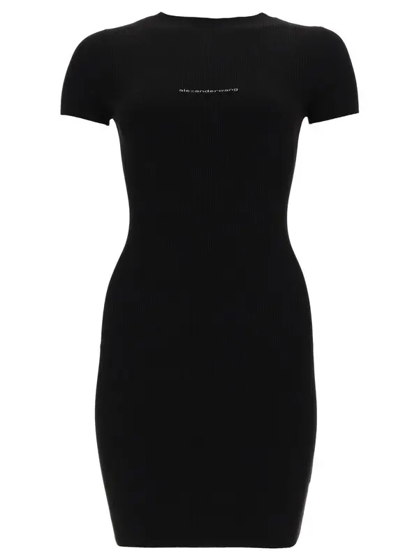 Alexander Wang Mini Dress With Logo - Black
