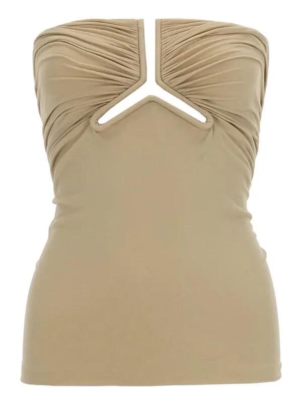 Rick Owens Alannah Prong Bustier Top - Beige