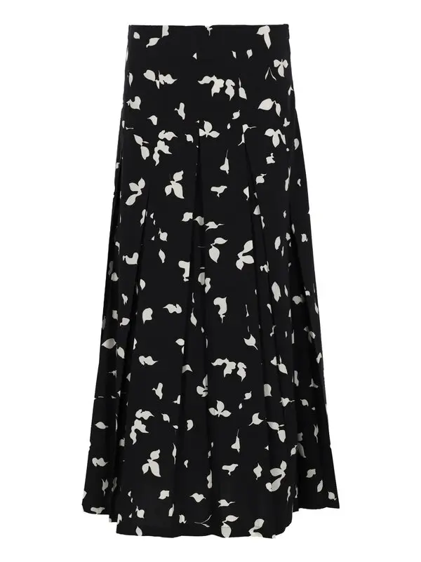 ALYSI Printed Skirt - Black