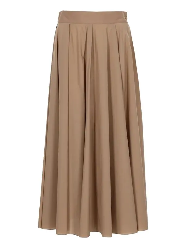 FAY Cotton Midi Skirt - Beige