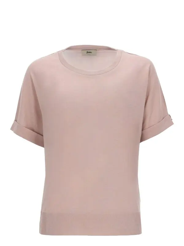 Herno Cotton Blend T-shirt - Powder