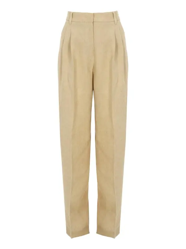 Max Mara Sumerian Wide Leg Trousers - Beige
