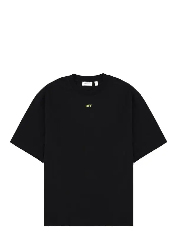 Off-White T-shirt With Logo - Black