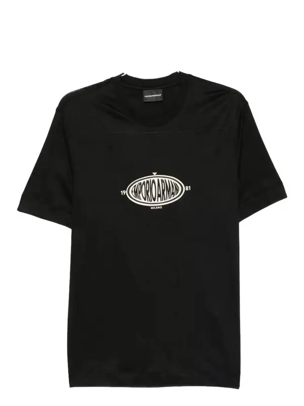 Emporio Armani Logo-patch T-shirt - Black