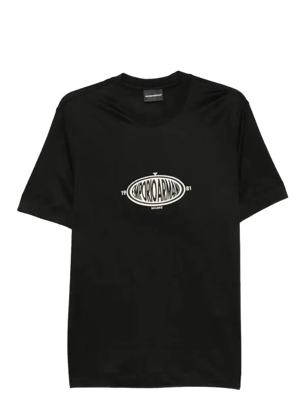 Emporio Armani Logo-patch T-shirt - Black