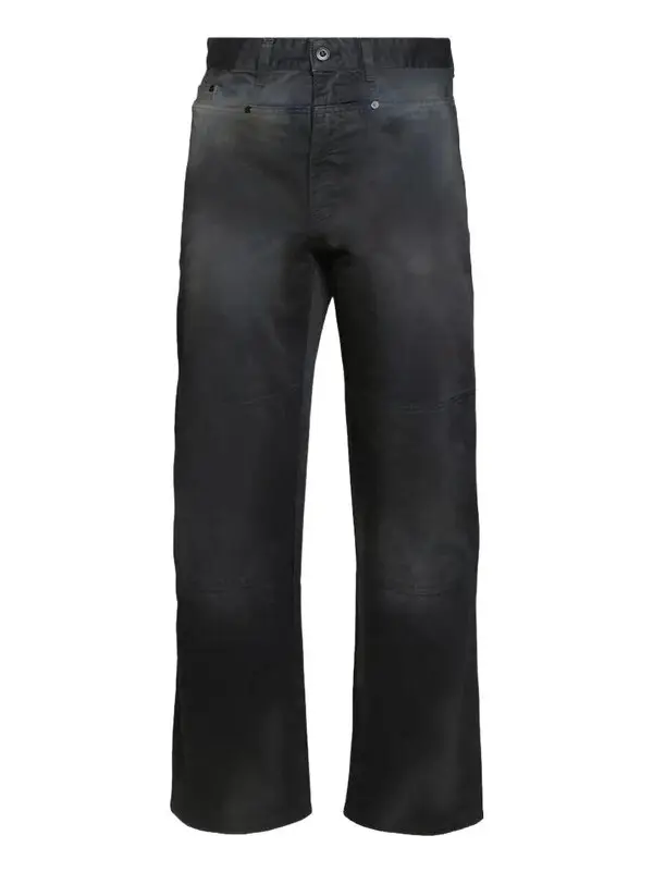 032C Washed Panelled Pants - Grey
