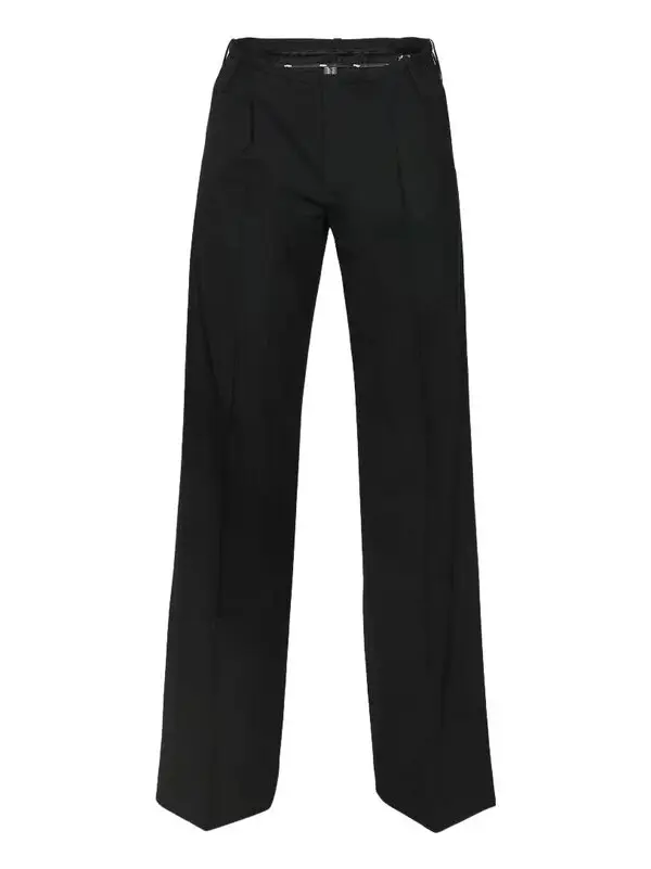 032C Straight Leg Suit Trousers - Black