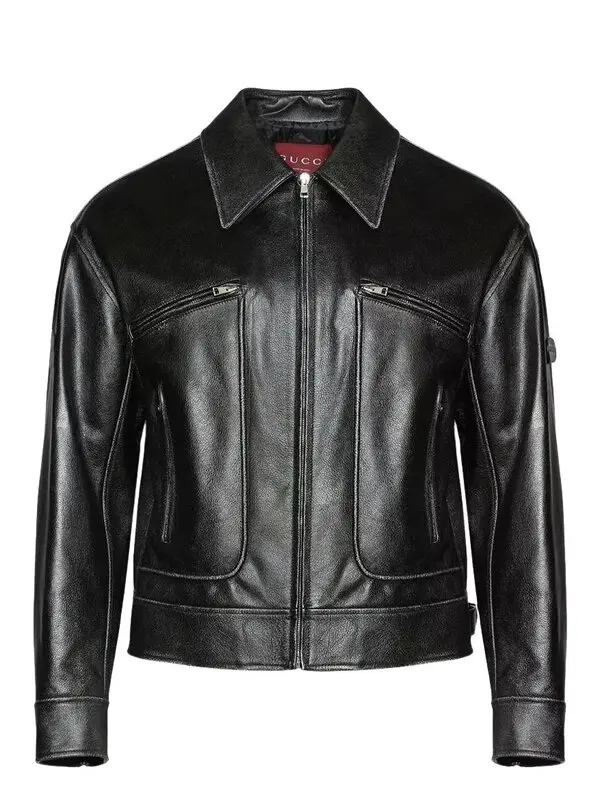 Gucci Leather Jacket - Black