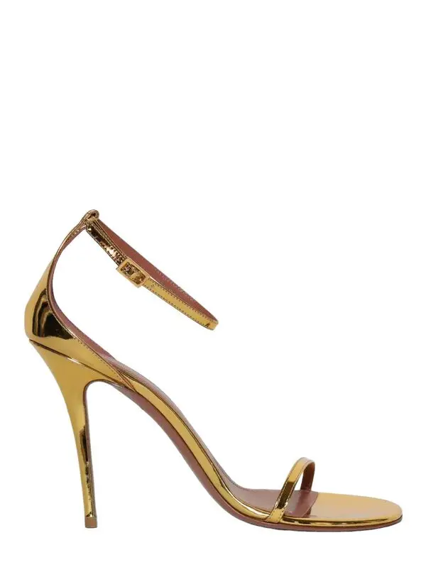 Amina Muaddi Barbara Buckle Sandals - Gold