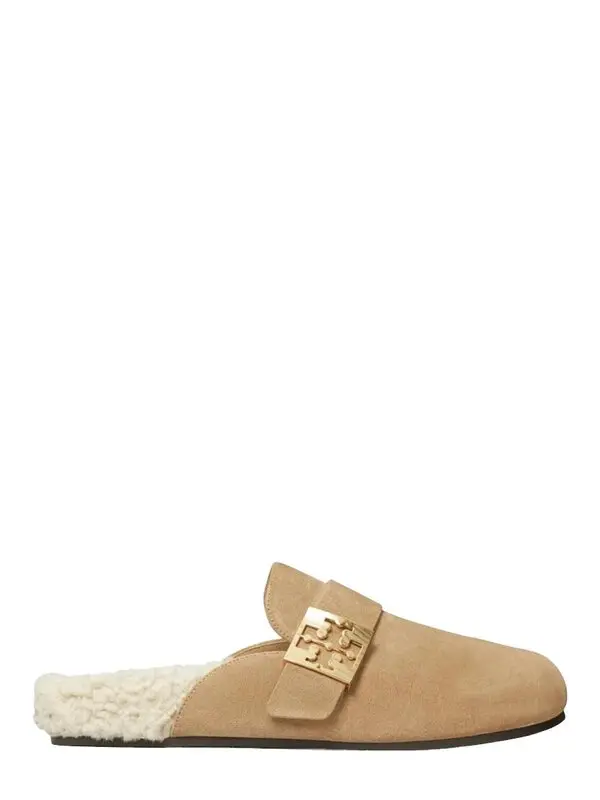 Tory Burch Mellow Shearling Mule - Noisette/taupe/gold