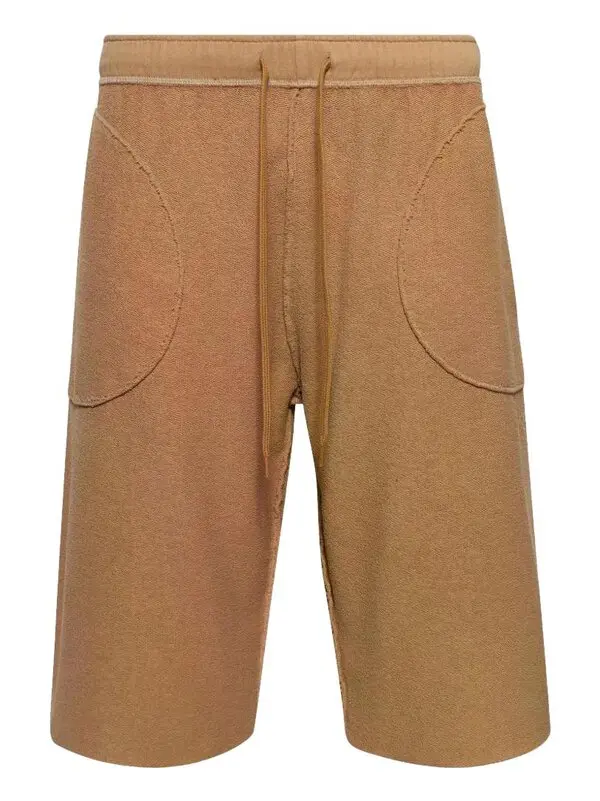 MAISON MARGIELA Drawstring Patch Shorts - Brown