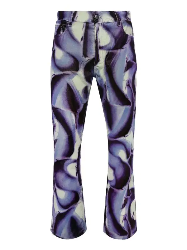 CASELLA MEYER Allover Pattern Trousers - Purple