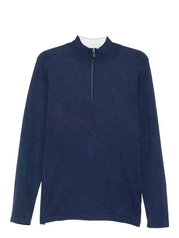 N.peal Zipped Sweater - Blue