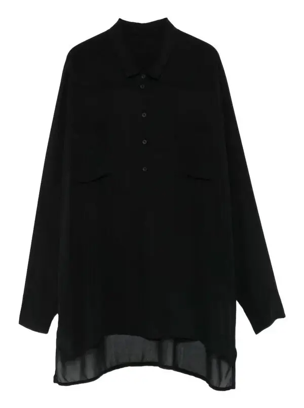PRIVATE 0204 Chest-pocket Shirt - Black