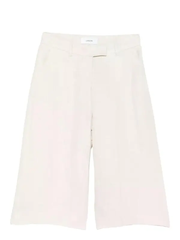 LARDINI Wide-leg Tailored Shorts - Neutrals