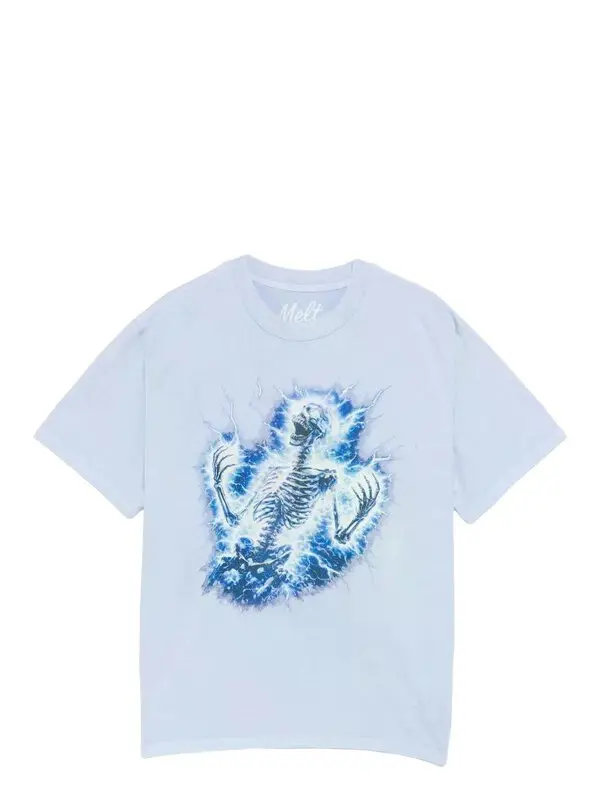 MELT Skeleton Graphic T-shirt - Blue