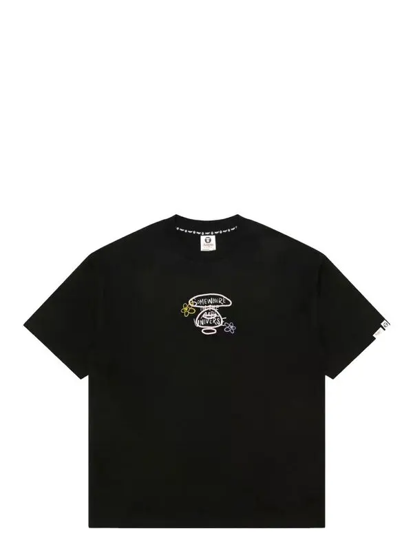 AAPE BY *A BATHING APE Floral-print T-shirt - Black