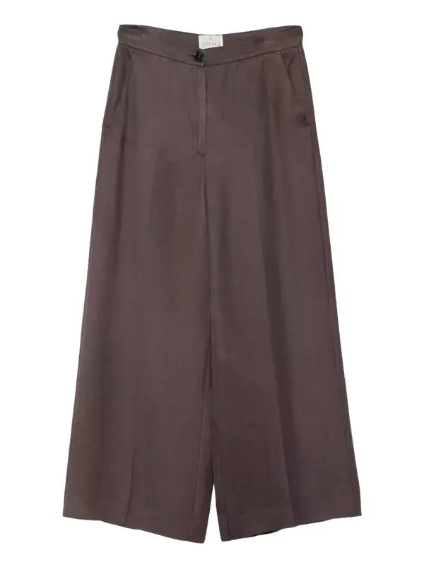 Marella Pressed-crease Trousers - Brown