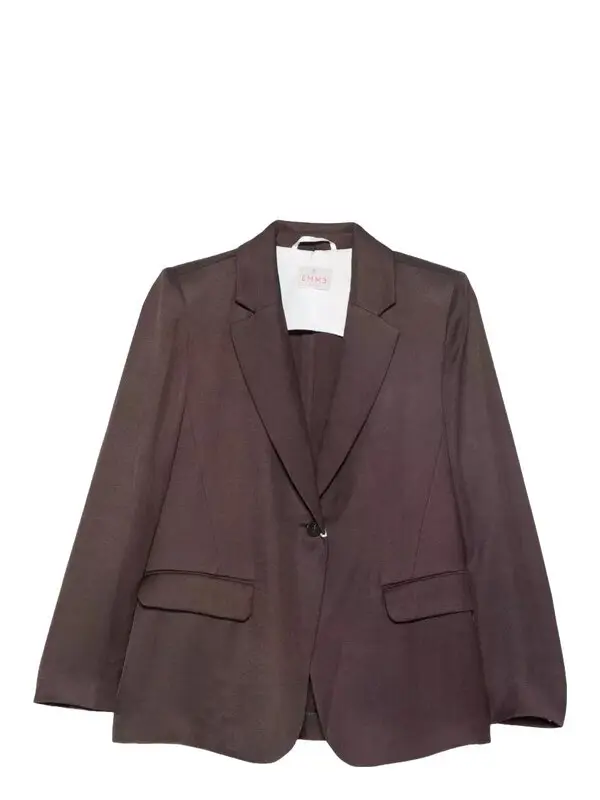 Marella Single-breasted Blazer - Brown