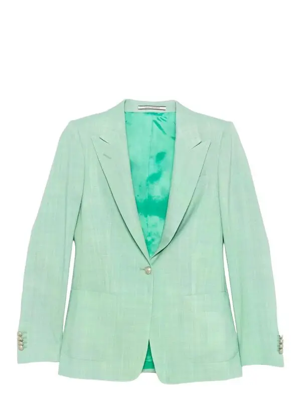 Tagliatore Buttoned Blazer - Green