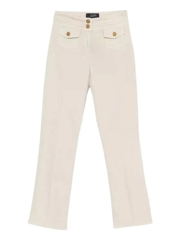 Seafarer Buttoned Flap-pockets Straight-leg Jeans - Neutrals