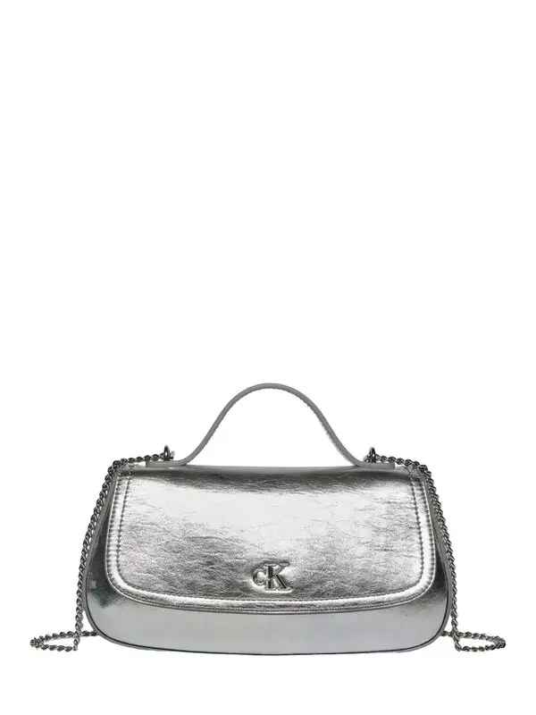 Calvin Klein Chain Handle Shoulder Bag - Silver