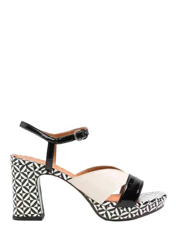 Chie Mihara Kacto Geometric-print Sandals - Black