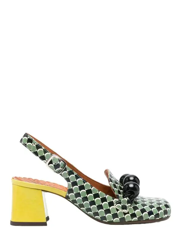Chie Mihara Moby Sphere Printed Leather Pumps - Black