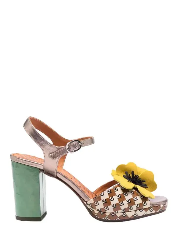 Chie Mihara Parlota Floral Leather Pumps - Neutrals