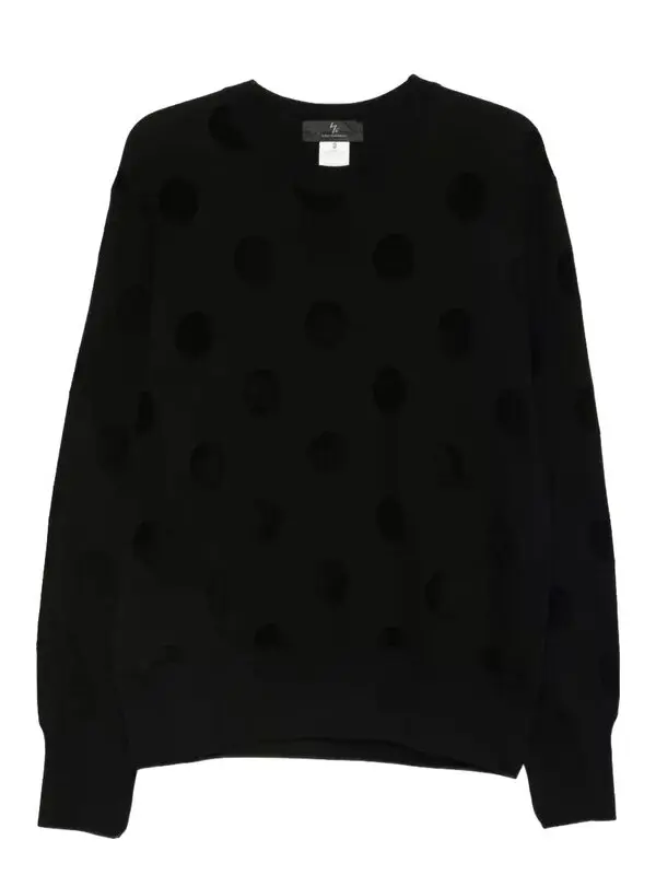 Y’s Polka Dot-pattern Sweater - Black