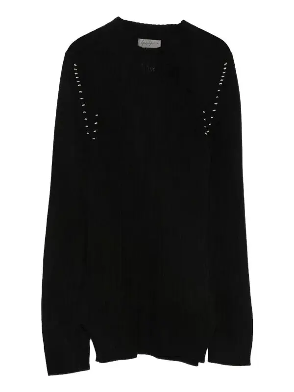 Yohji Yamamoto Ribbed Knit Sweater - Black
