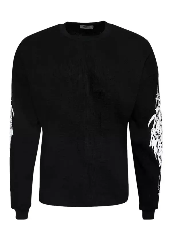 WARREN LOTAS Serenity Totem Thermal Long-sleeve T-shirt - Black