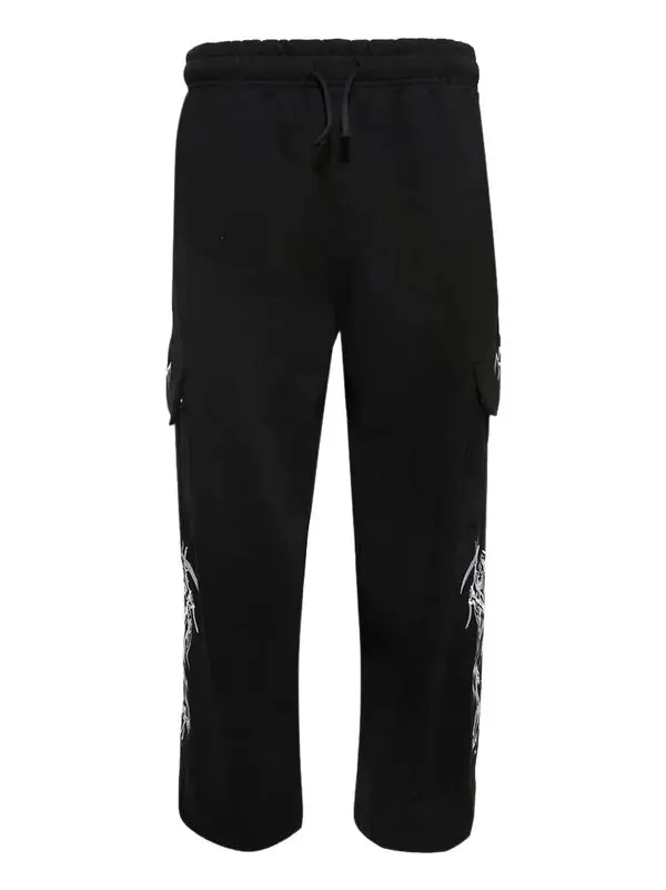 WARREN LOTAS Baggy Cargo Sweat Pants - Black