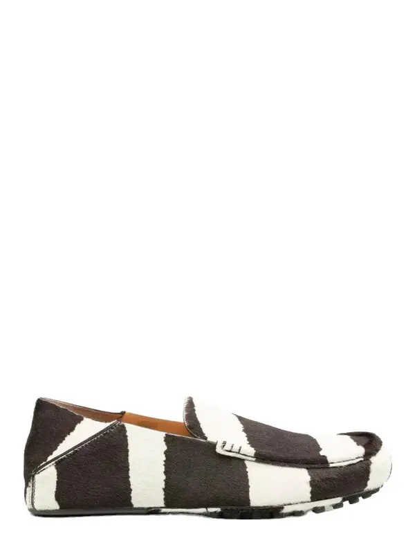TOD'S Striped Loafers - Brown