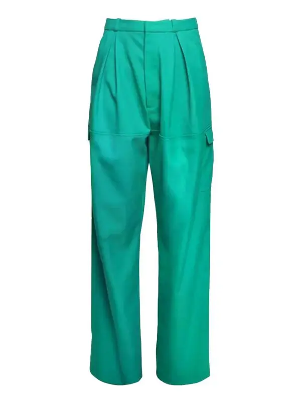 Lhd Pleated Cargo Trousers - Green