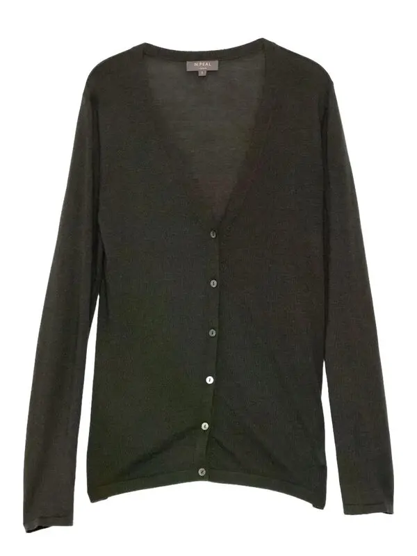 N.peal V-neck Cardigan - Green